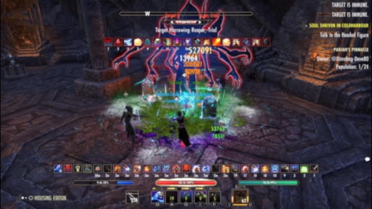 ESO Magicka Necromancer Double Staff 95k+ (Firesong) - YouTube