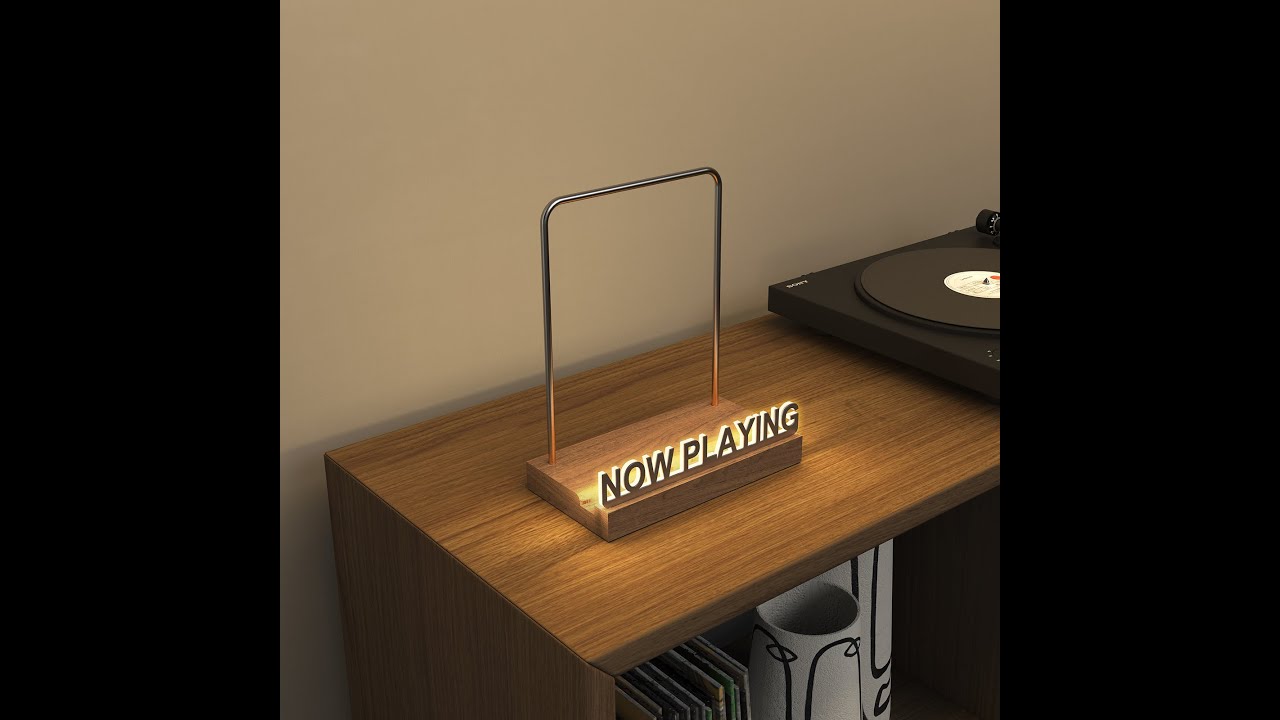 Now Playing Vinyl Record Stand - YouTube