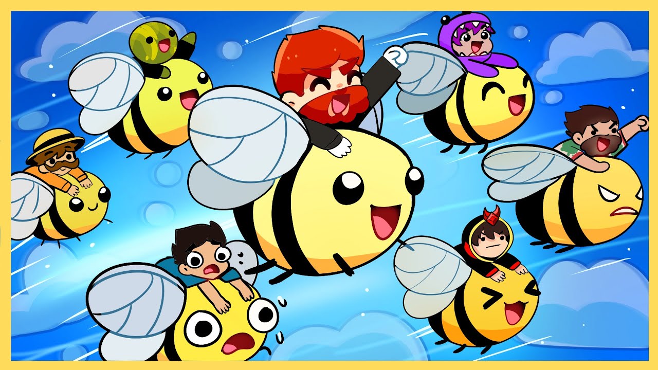 FLYING ON MINECRAFT BEES!! - YouTube
