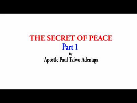 THE SECRET OF PEACE - Part 1 - YouTube