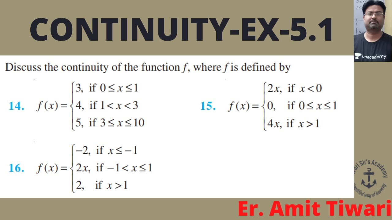 Continuity & Differentiability | Class 12 | CBSE | NCERT | Exercise- 5. ...
