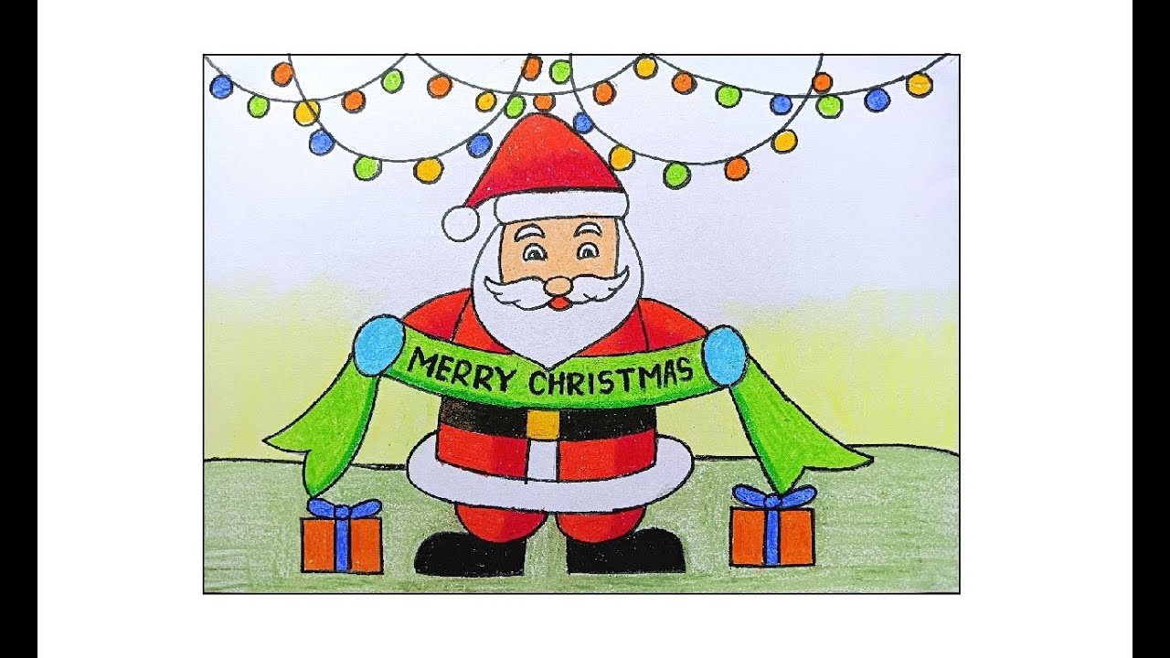 HOW TO DRAW SANTA CLAUS STEP BY STEP/SANTA CLAUS DRAWING EASY STEPS ...