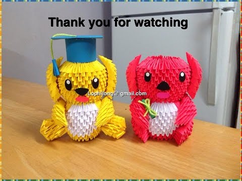 How to make a 3D Origami Puppy (Tutorial )