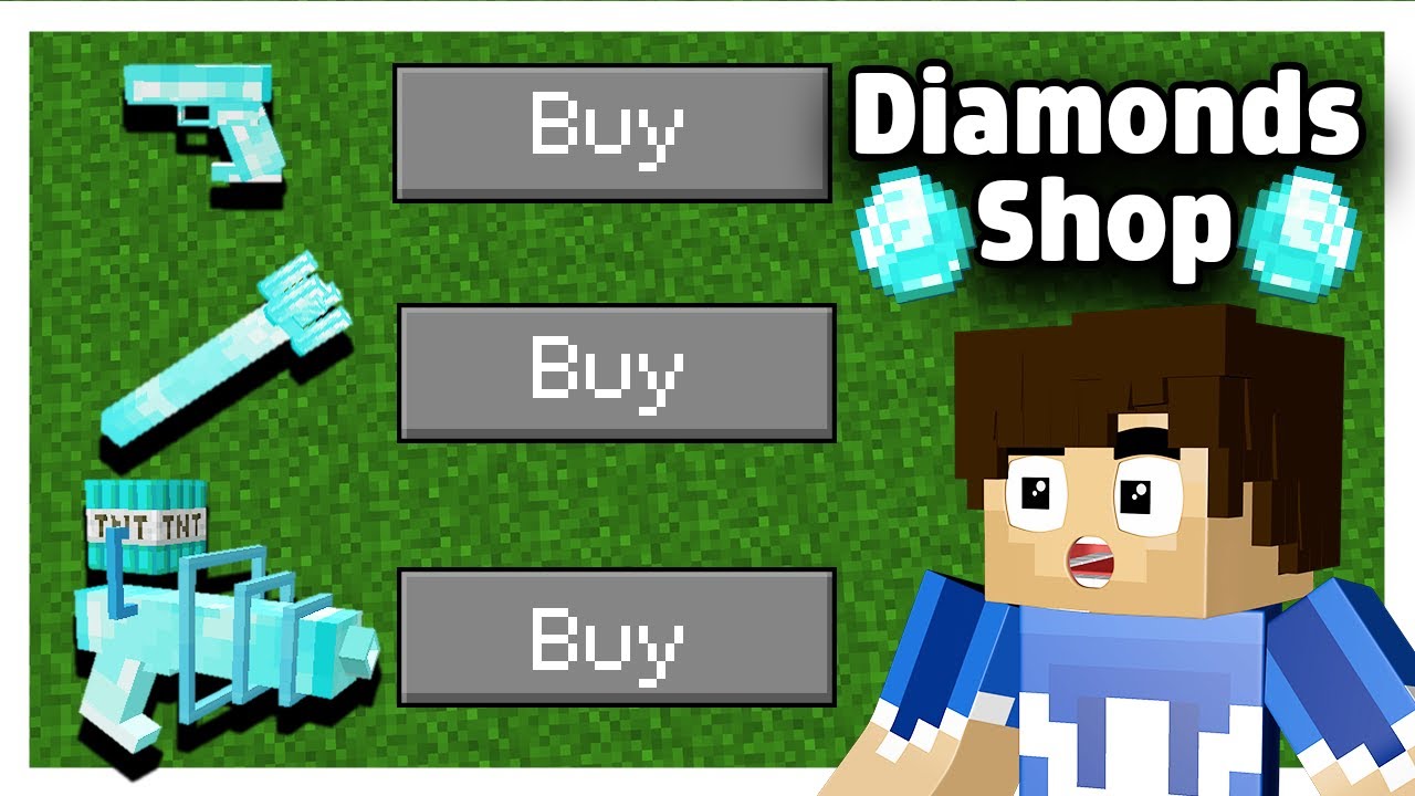 MINECRAFT BUT I CAN BUY DIAMOND ITEMS - YouTube