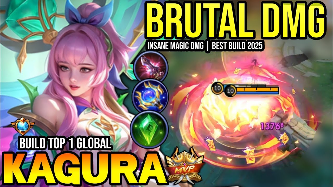 KAGURA BEST BUILD 2025 | BUILD TOP 1 GLOBAL KAGURA GAMEPLAY | MOBILE ...