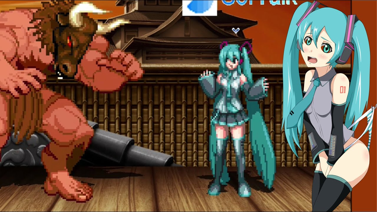 MINOTAUR BOSS vs VOCALOID HATSUNE MIKU - AWESOME MUGEN FIGHT! #mugen # ...