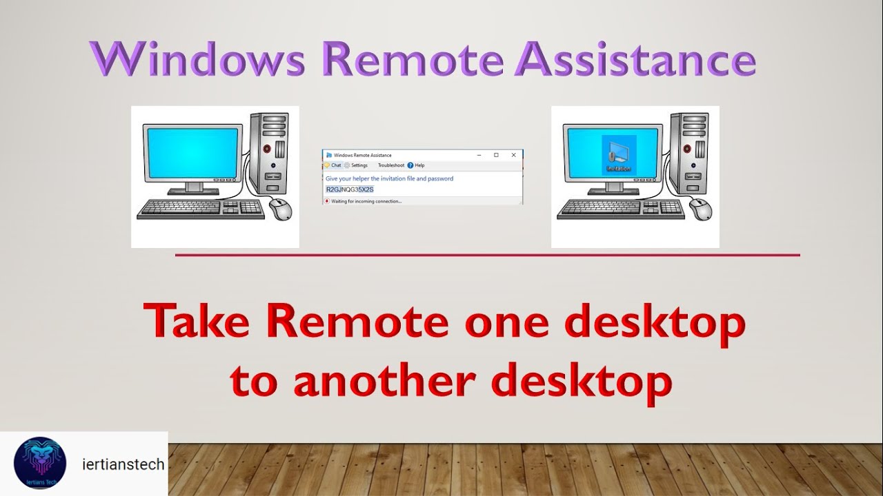 sent Invite or request help for remote access in computer using windows ...