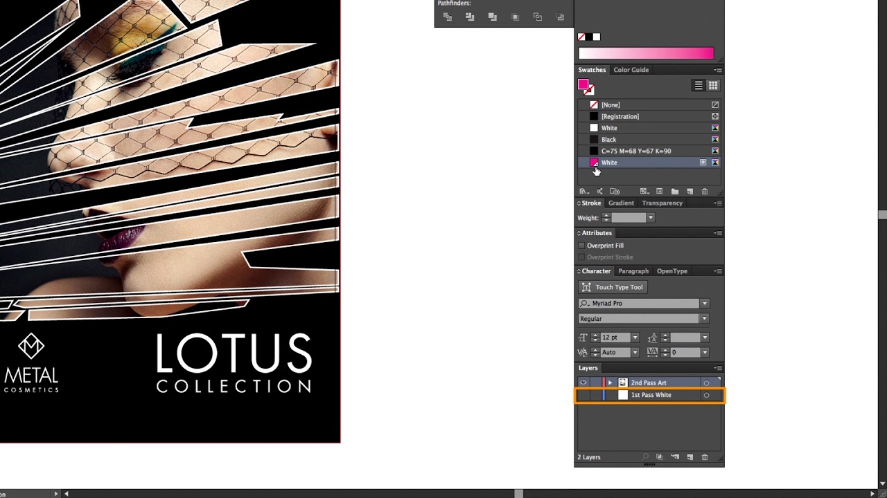 Creating the 5th Color Layer – White, in Adobe Illustrator for Use on ...