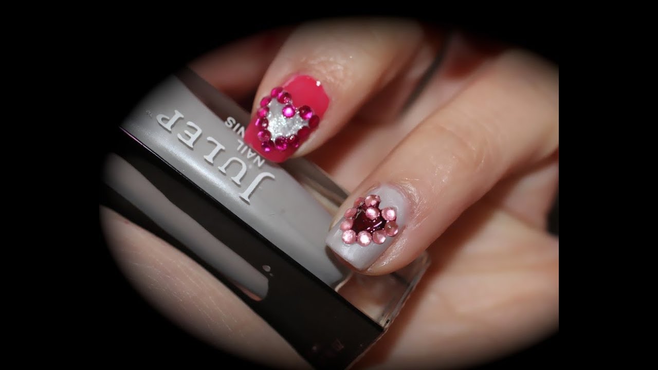 Hearts A Fire Fast Valentine's Day Nail Tutorial (Quick and Easy) - YouTube