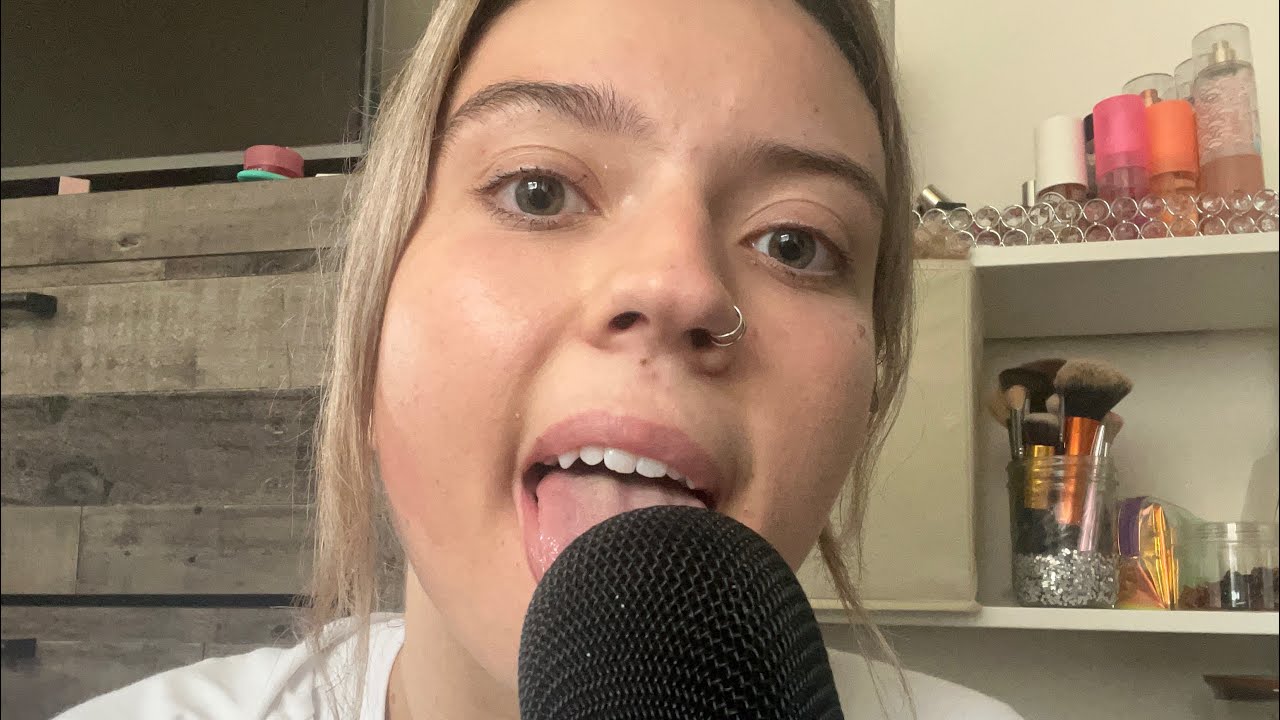 ASMR| Inaudibly Spit Painting/Tracing Trigger Words on You - YouTube