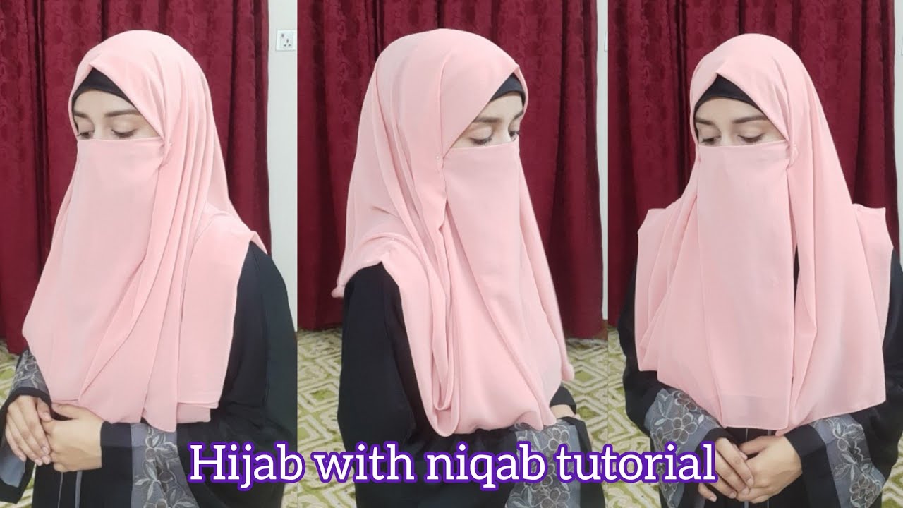 Hijab With Niqab Tutorial | Niqab Styles | Instant Hijab With Niqab ...