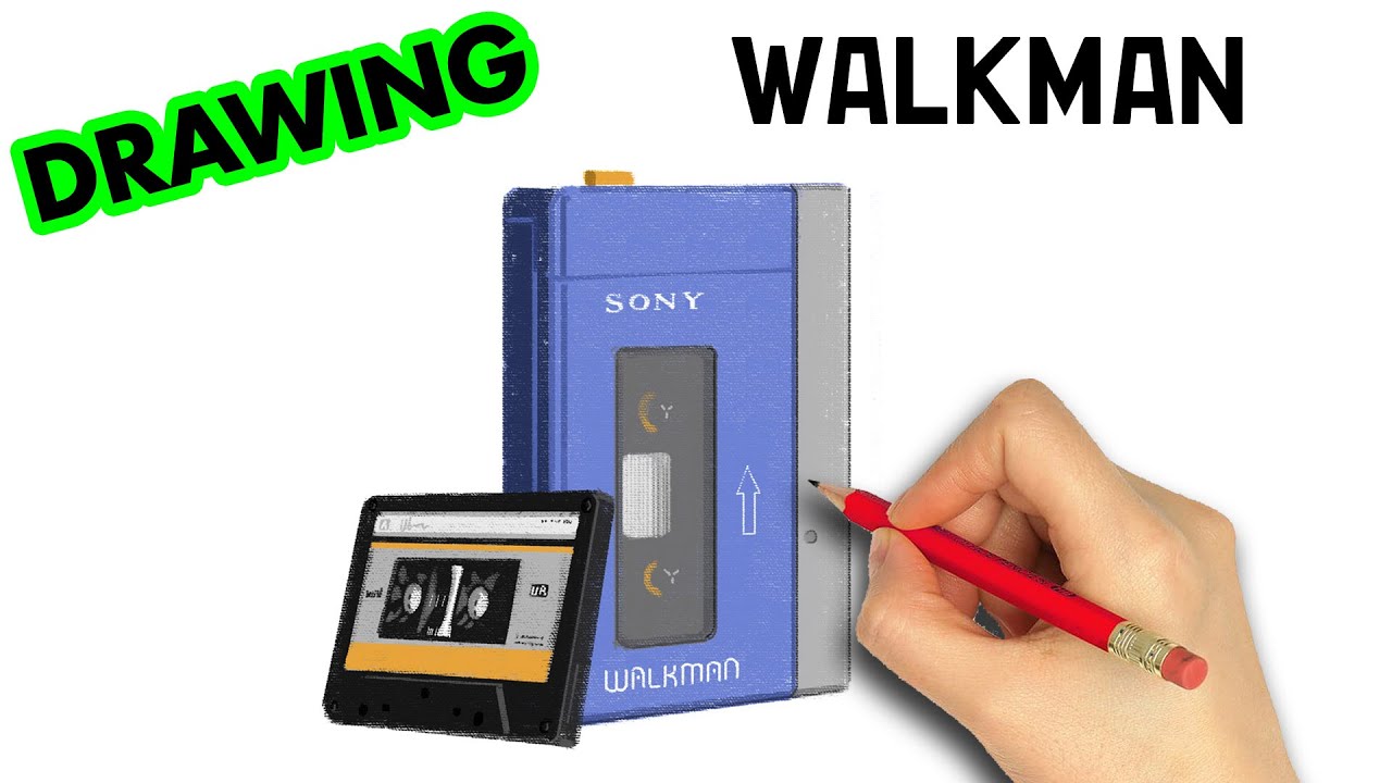 how to draw Sony Walkman | Art Therapy - YouTube