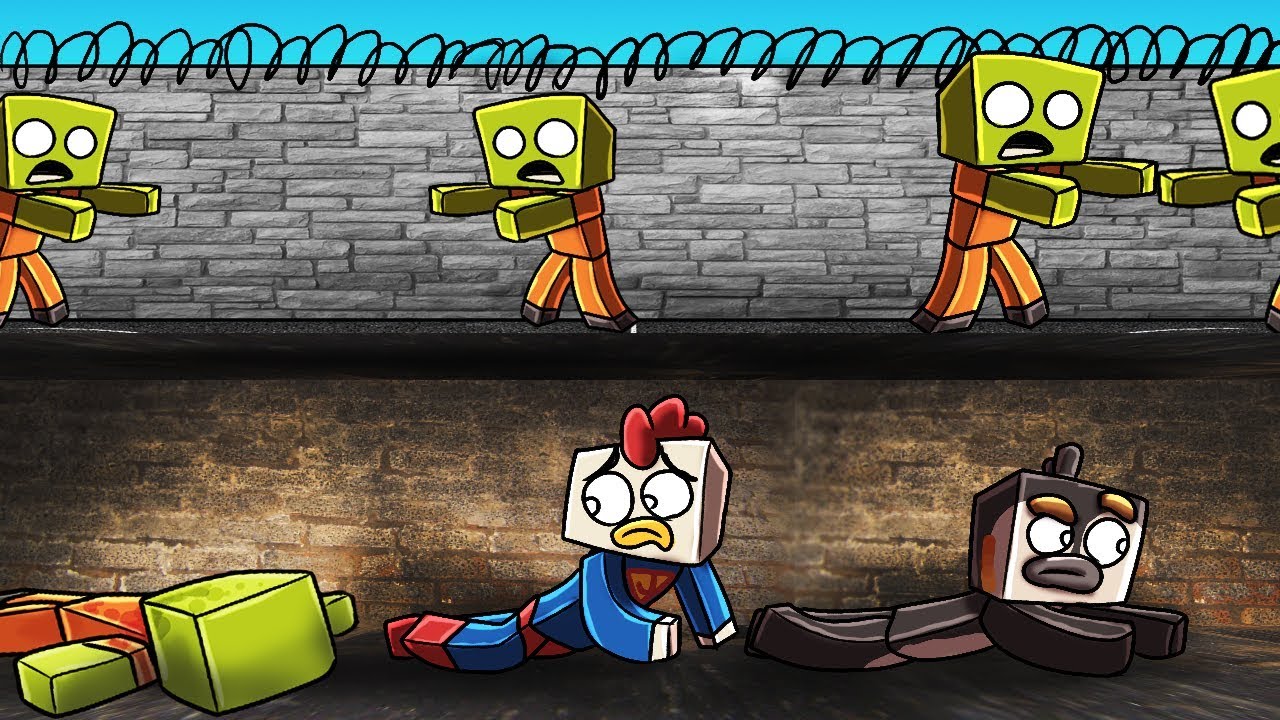 Minecraft | SNEAKING BACK IN THE ZOMBIE PRISON - Break in Challenge ...