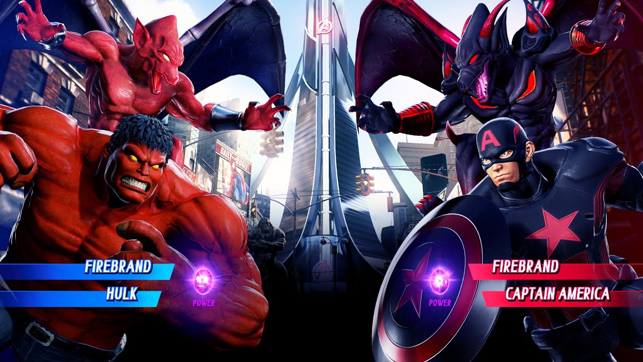Firebrand & Red Hulk vs Firebrand & Black Cap (Very Hard) - Marvel vs ...