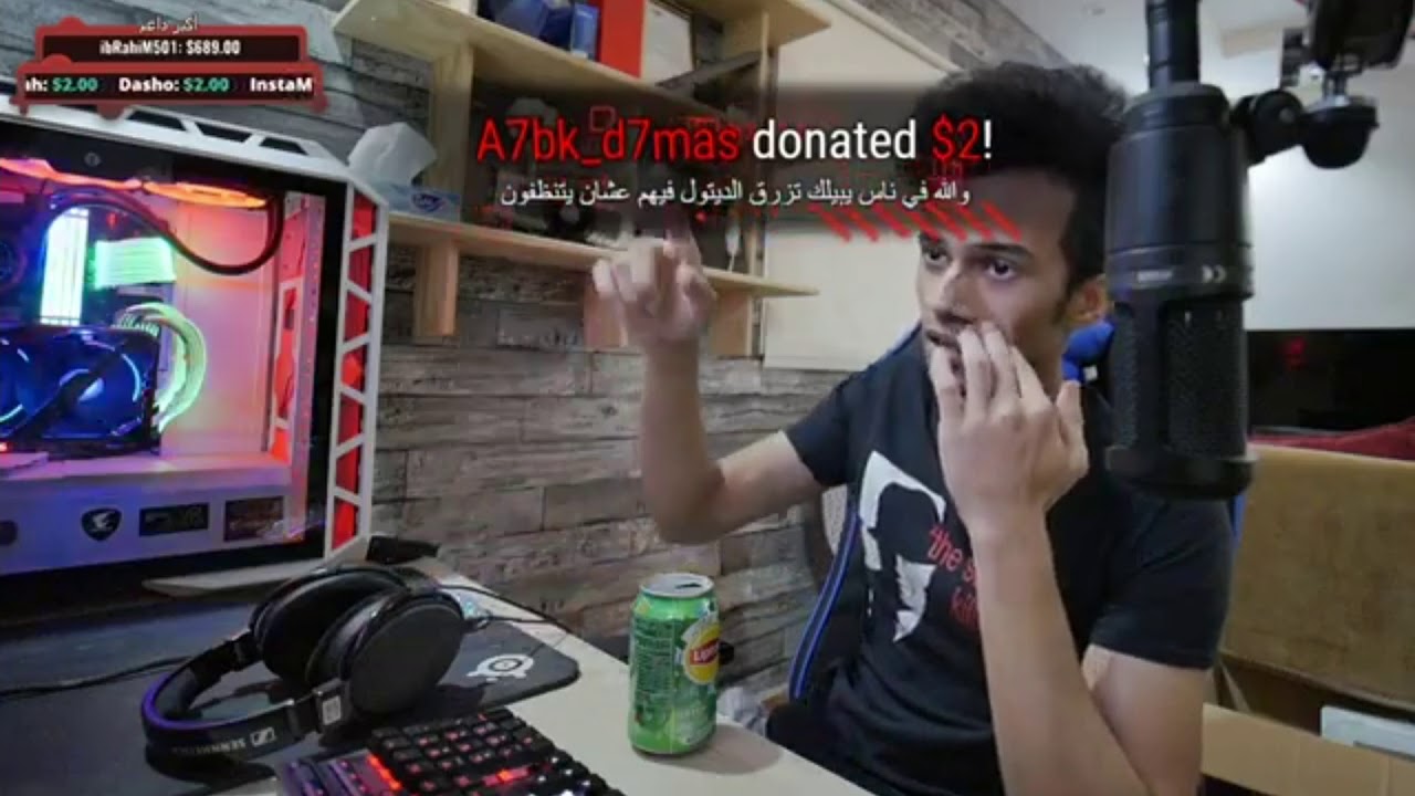 دحماس D7mas جاب العيد و سب متابع في البث !!!! 😭😭😂😂 - YouTube