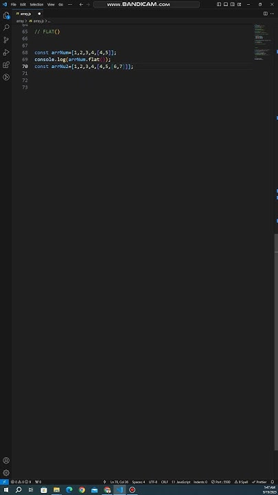 Flat On Array Array Flat Coding Js Flat Array Programming Programmingtricks Youtube 
