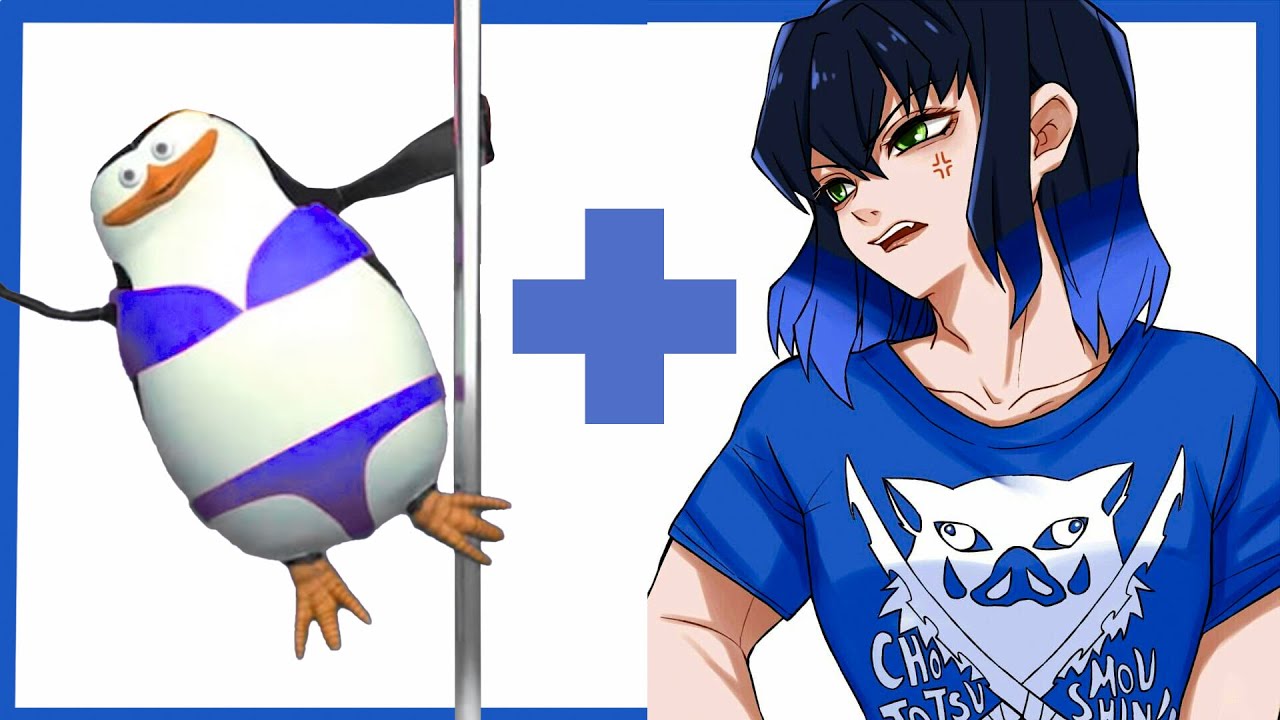 Demon Slayer Penguins: Los pingüinos me la van a mascar in Anime - YouTube