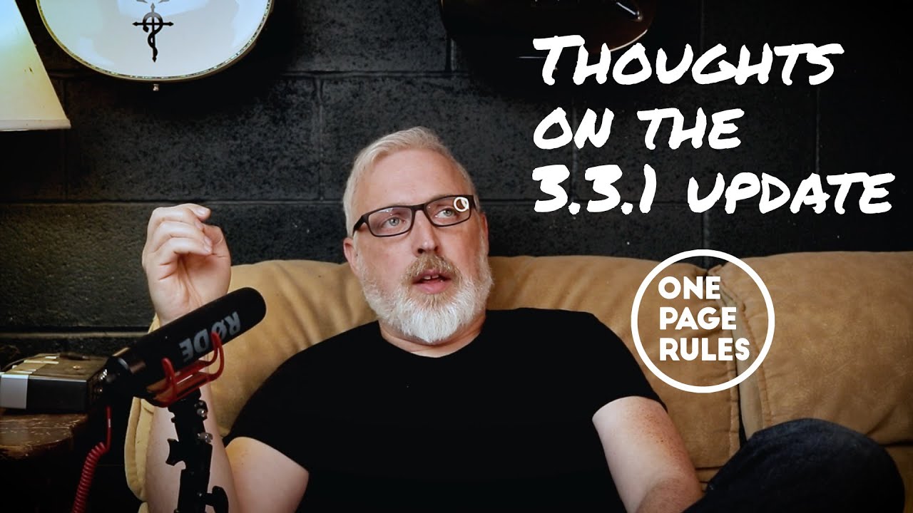 One Page Rules | 3.3.1 Update - YouTube