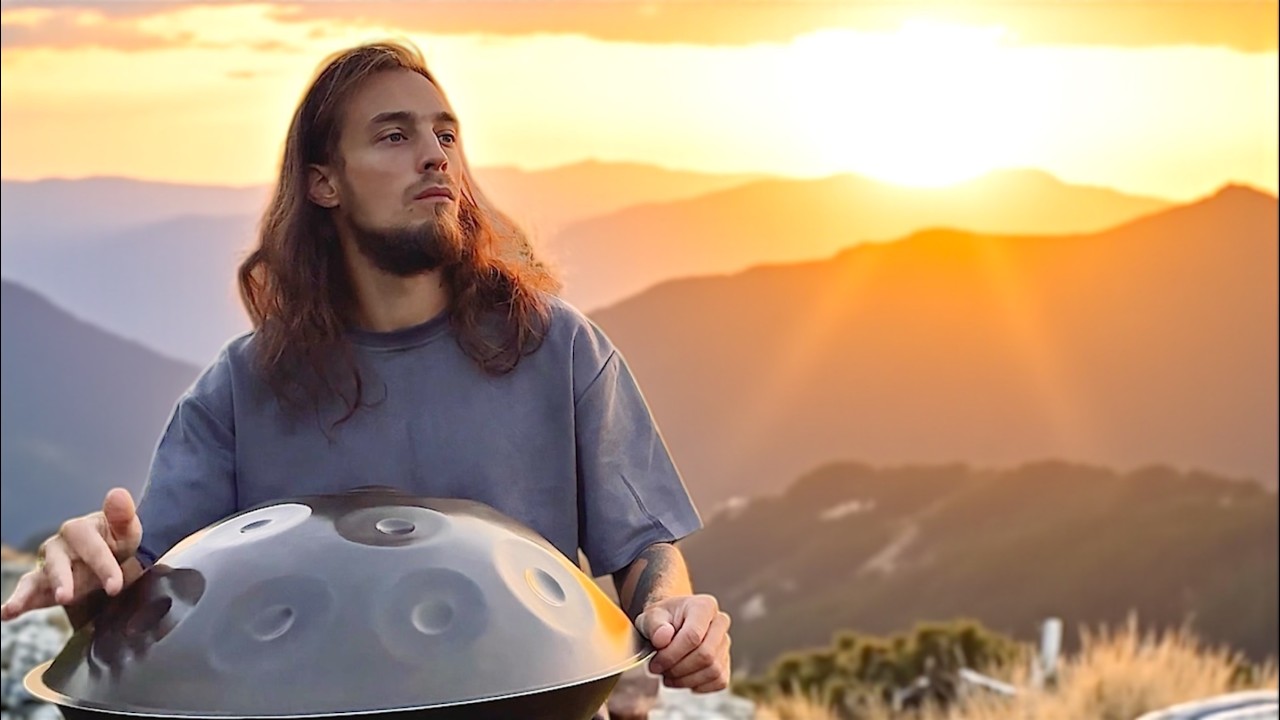 Relaxing Handpan Music | 2 Hours of Deep Meditation by the Mountain Sunrise