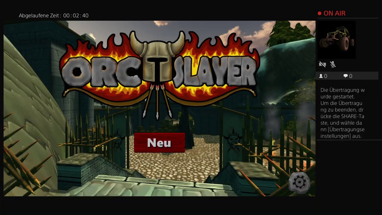 Orc Slayer Ps4 Live! - YouTube