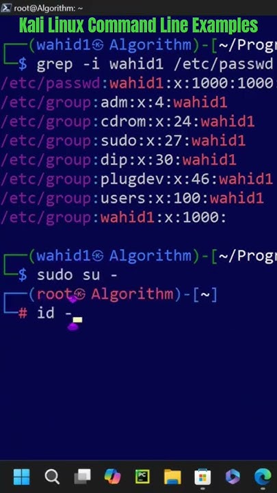 Kali Linux Command Line Examples - YouTube