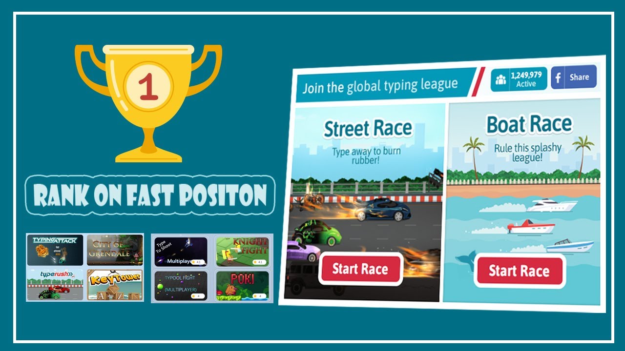 Typing race with car. - YouTube