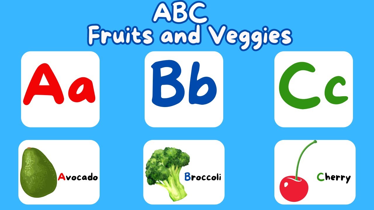 Explore the Alphabet with Fruits and Vegetables | Learn ABC Fruits and ...