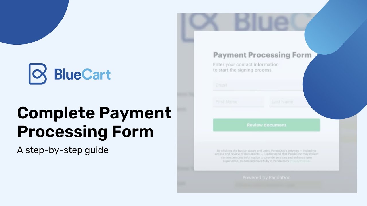 How to Complete BlueCart's Payment Processing Form - YouTube
