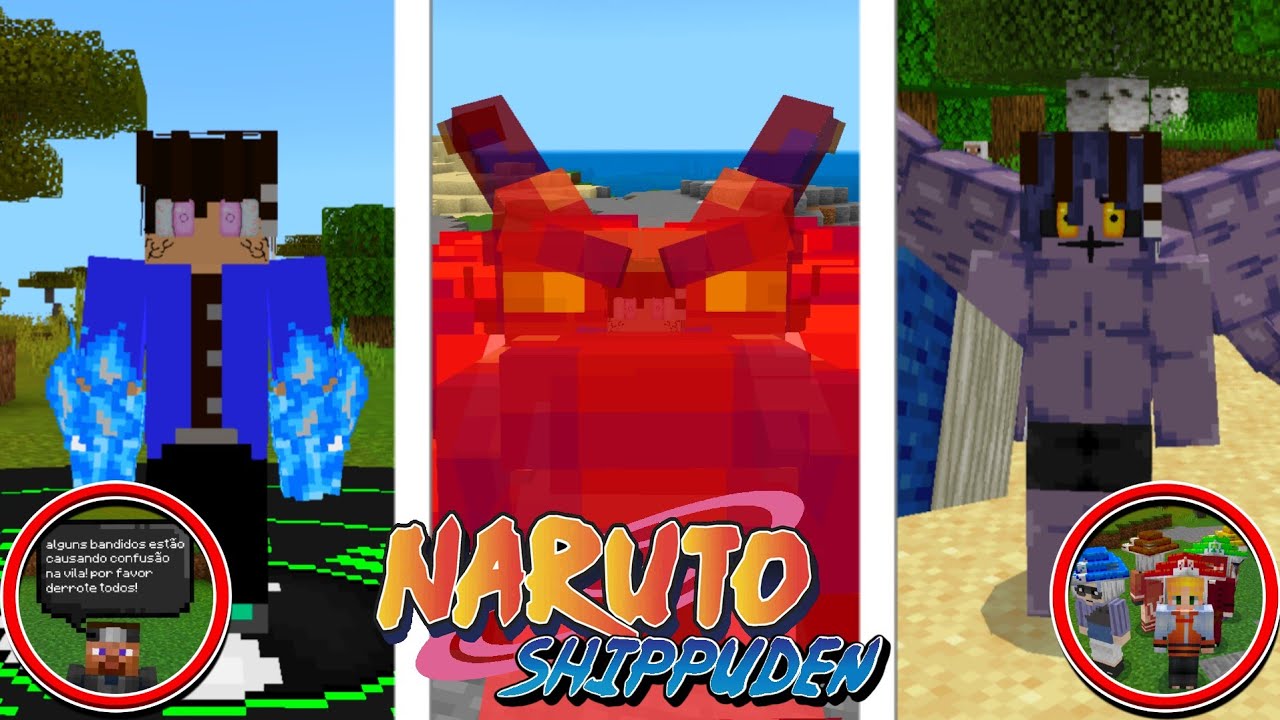 Naruto Craft Voltou! v.1 Remake DA MELHOR ADDON DE NARUTO DO MINECRAFT ...
