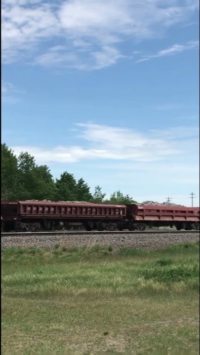 BNSF rock train with DPU #shorts - YouTube