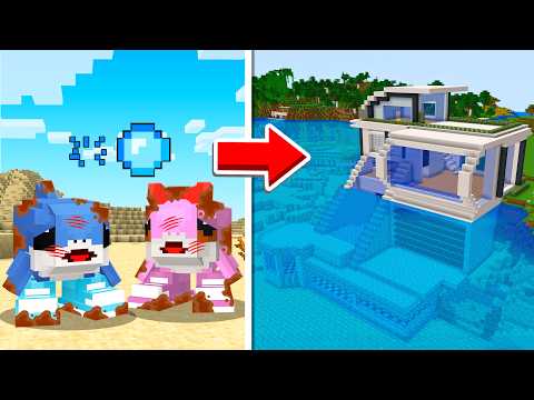 Noob vs Pro vs Hacker: Underwater house for traleleros