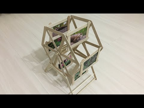 Dönme Dolap Fotoğraf Albüm Yapımı Ahşap Çubuk#Nasıl Yapılır#how to make ferris wheel frame with wood