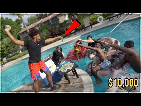 LAST TO FALL IN POOL WINS $10,000! - Challenge