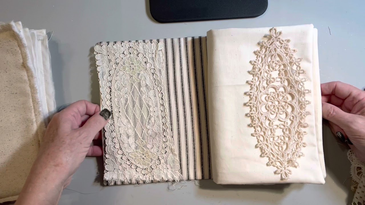 Fabric Junk Journal Tutorial Process Video - part 1 assembling the ...