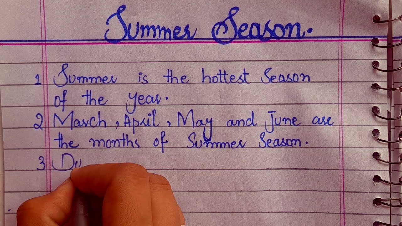10 lines Essay on Summer Season in English/Summer Season Essay Writing ...