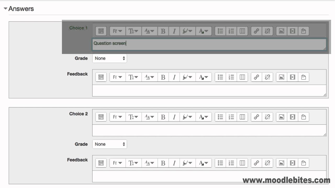 Moodle Quiz Questions - YouTube