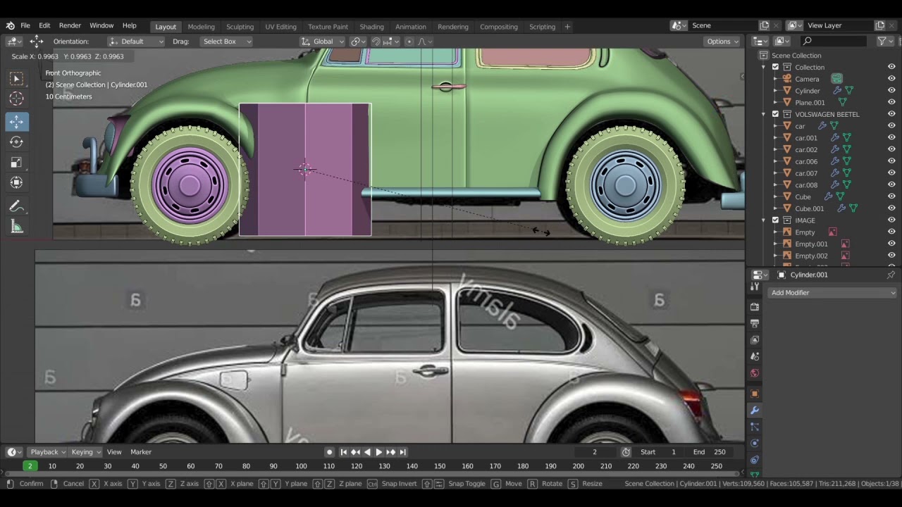 blender 2 83 volkswagen modelling time lapse part 2 - YouTube