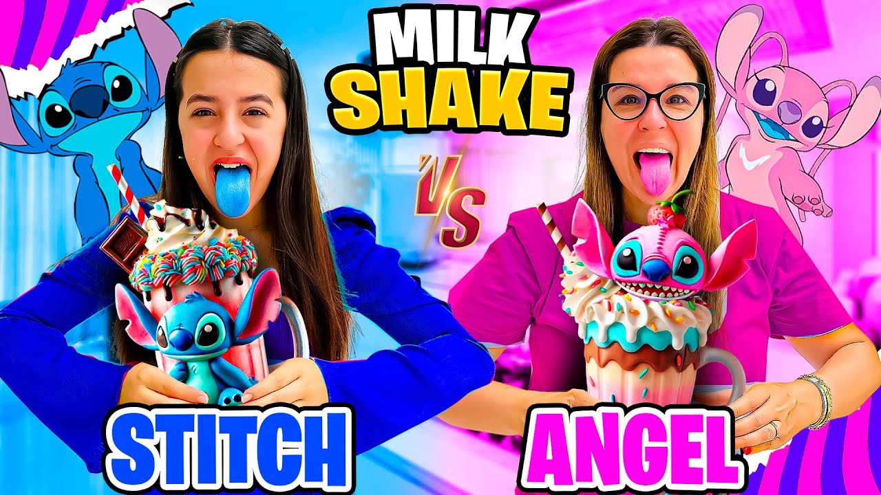 MILKSHAKE DO STITCH VS MILKSHAKE DA ANGEL - MARCELA JARDIM - YouTube