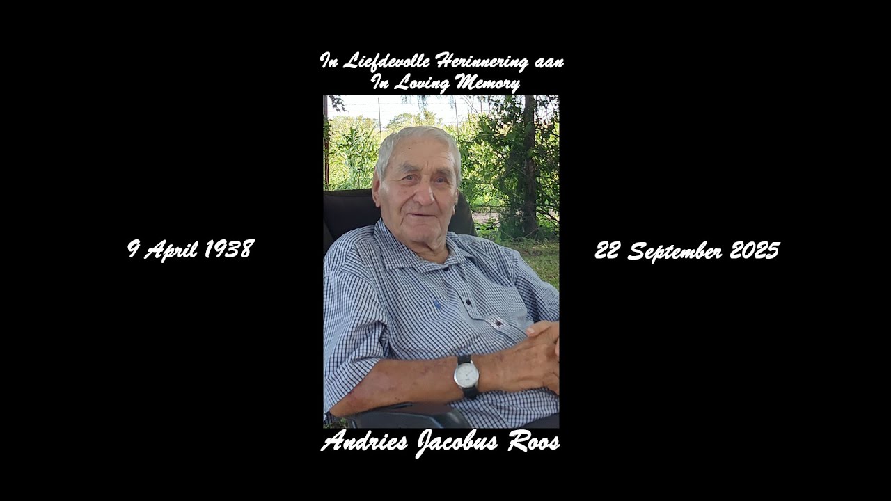 Andries Jacobus Roos Memorial - YouTube