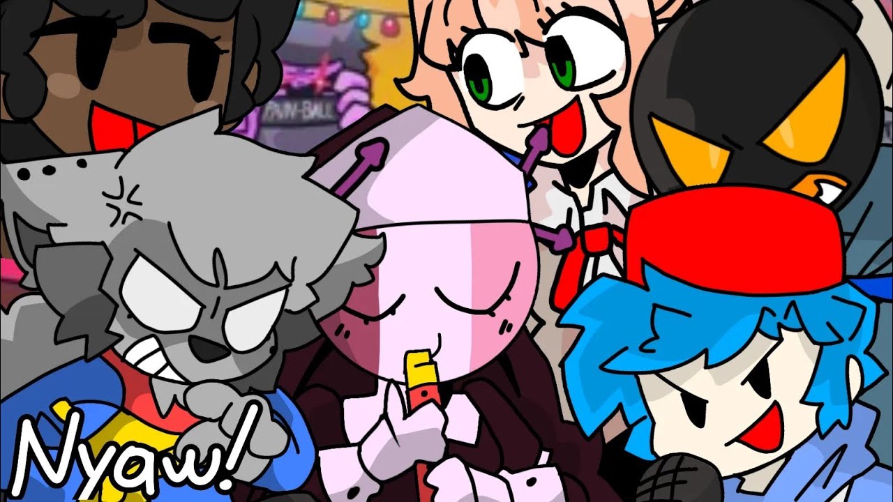 Friday Night funkin' Nyaw but every opponent turn into a character ...
