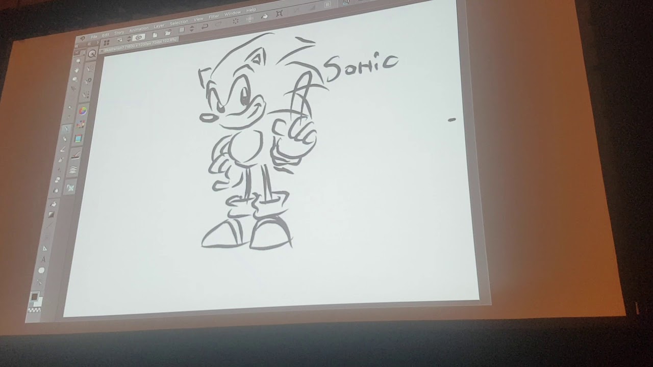 Sonic the Hedgehog drawn by Naoto Oshima & Hirokazu Yasuhara at GDC ...