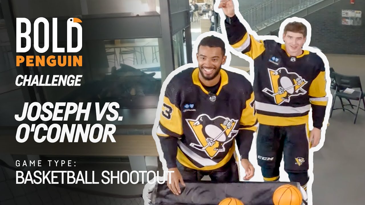 P.O Joseph vs. Drew O'Connor: Basketball Shootout | Pittsburgh Penguins ...