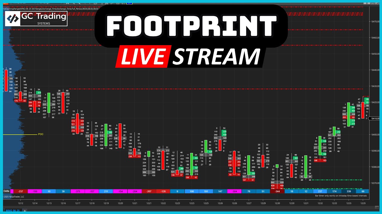 NQ Footprint Autotrader Livestream Asia Session | Trade Devils ...