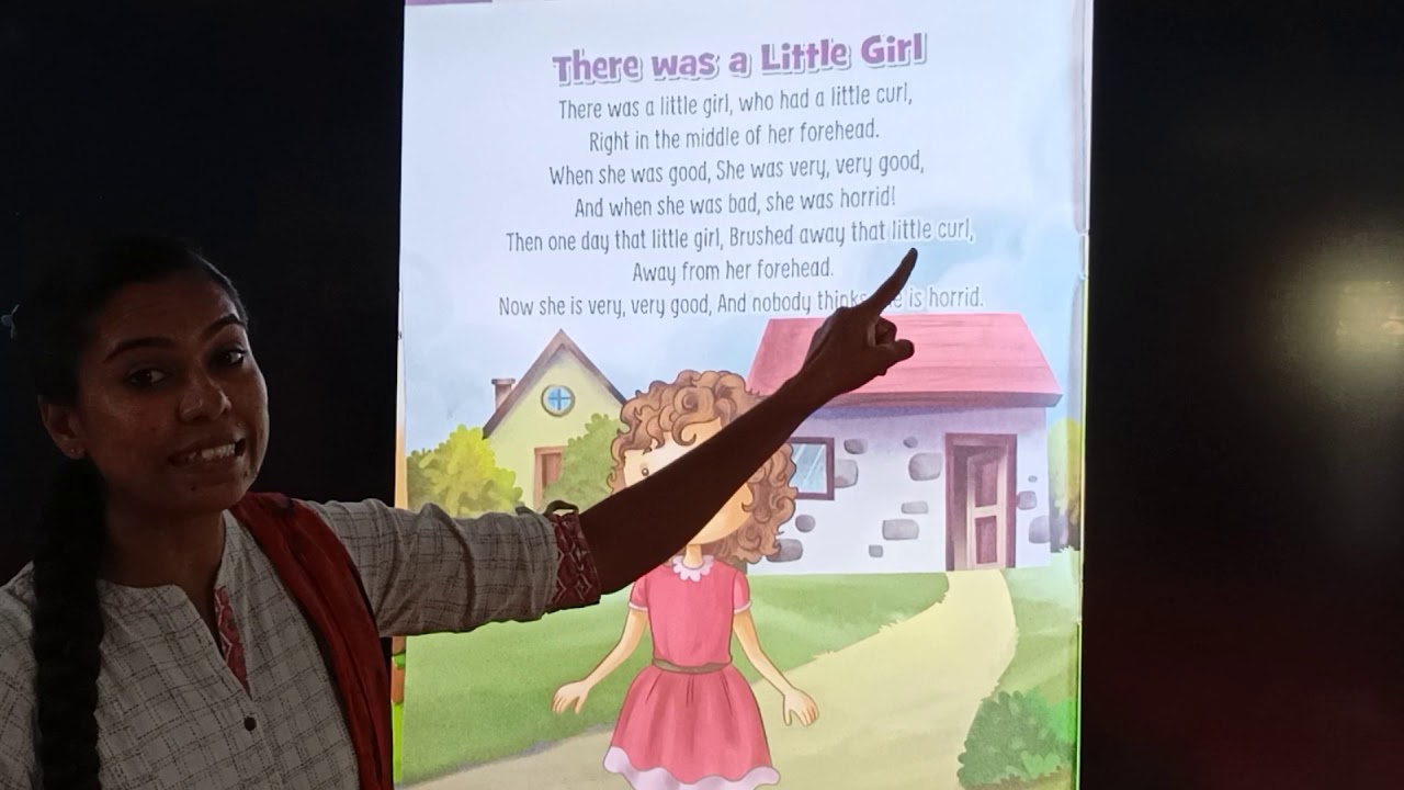 Class : LKG // English Rhyme // There was a little girl - YouTube