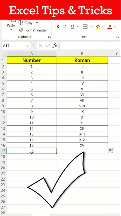 Roman Numbers in EXCEL Convert Numbers into Roman👌#excel #exceltricks # ...