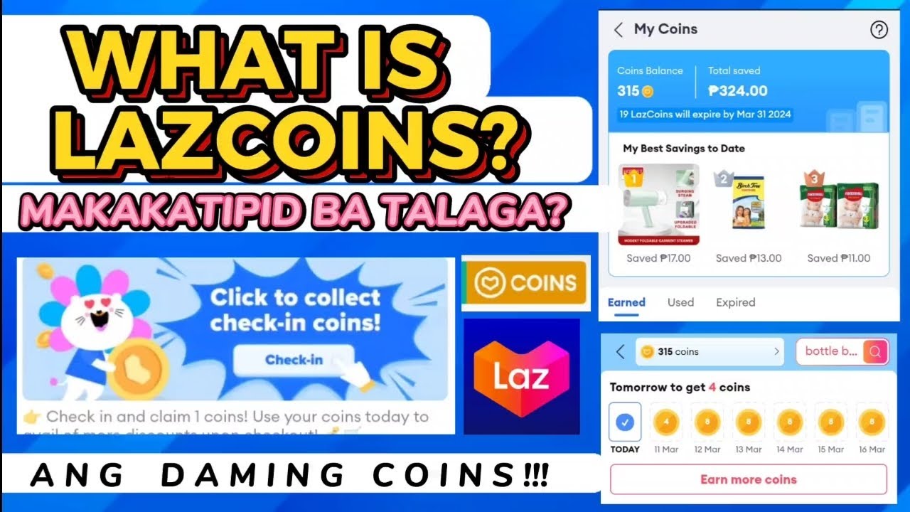 COINS NG LAZADA ANO BA ITO? + Ways para makakuha ng maraming coins ...