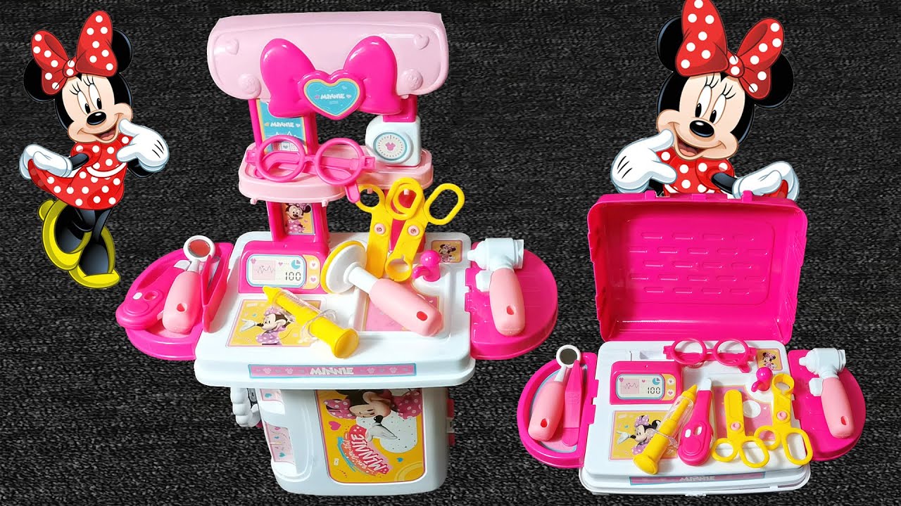 8 Minutes Satisfying with Unboxing Pink Disney Minnie Mouse Doctor Play ...