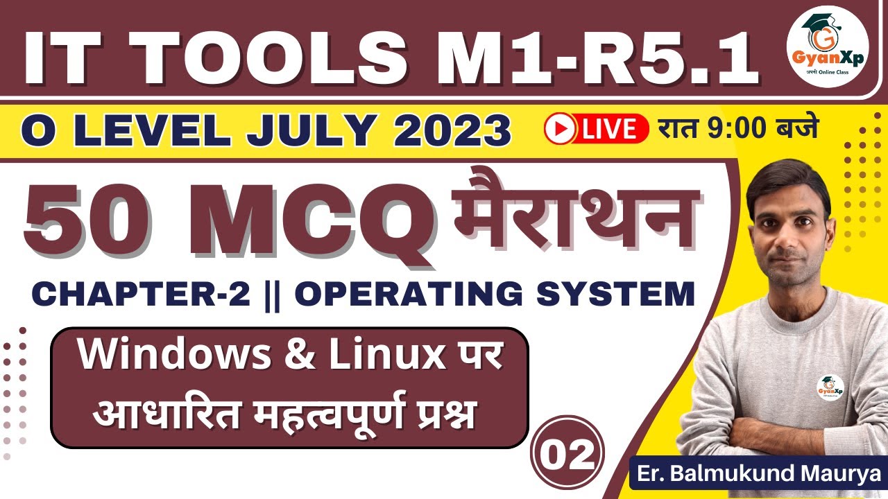 IT Tools M1-R5.1 Marathon - 2 || CHAPTER-2 || OPERATING SYSTEM ...