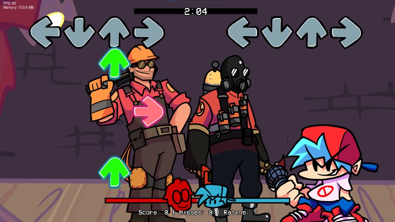 Friday Night Funkin' mod showcase | Gunslinger (Engineer & Pyro) - YouTube