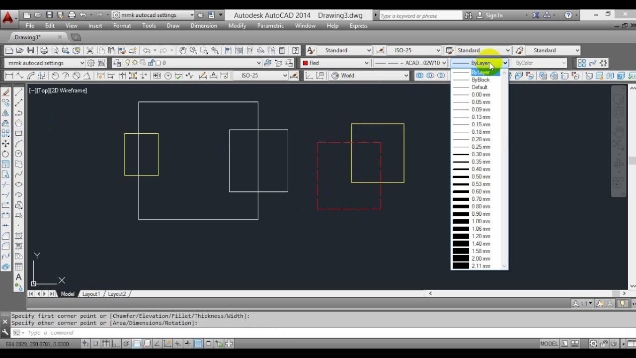 Autocad Tutorial : COLOR CONTROL AND LINE CONTROL - YouTube